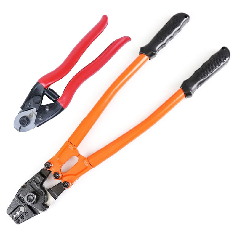 Hand Crimper 14'' Wire Rope Crimping Tool For Aluminum Copper Sleeve F ...