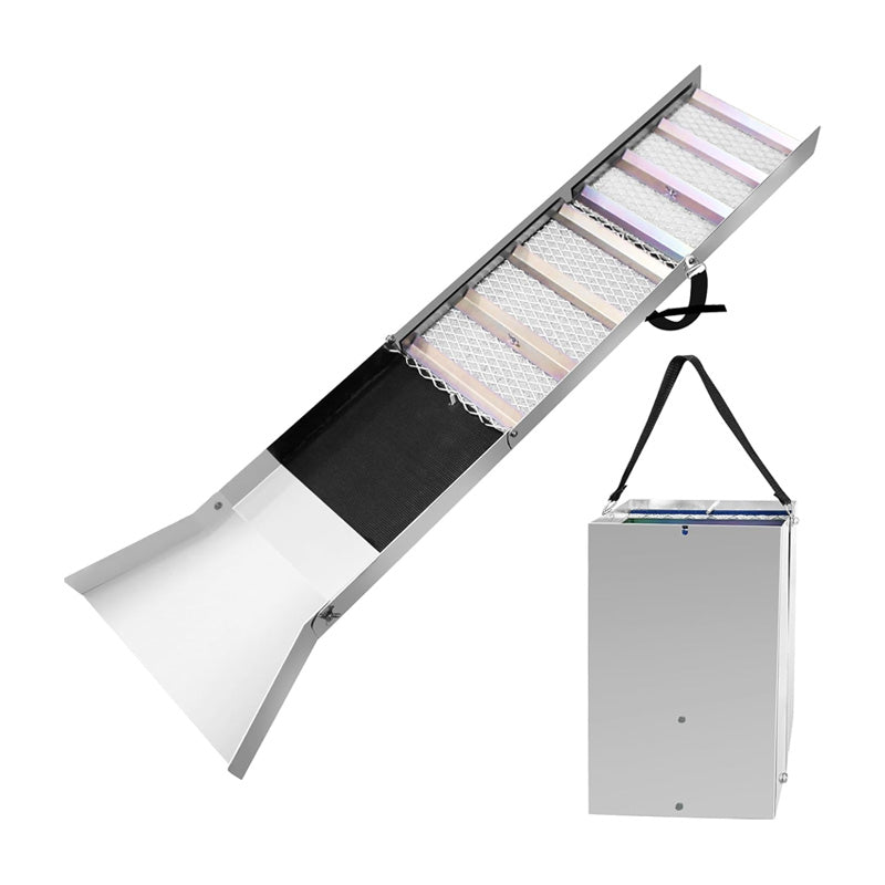 50 Inch Folding Aluminum Sluice Box, Gold Prospecting Equipment For Go ...