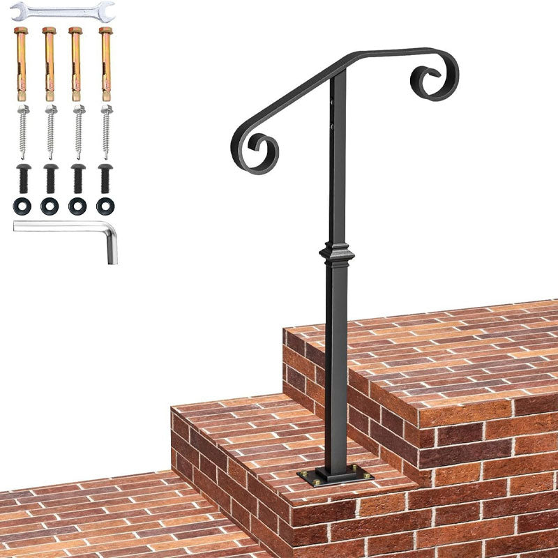 Outdoor Step Handrail Single Column Handrail 1-2 Level Railing Porch R ...