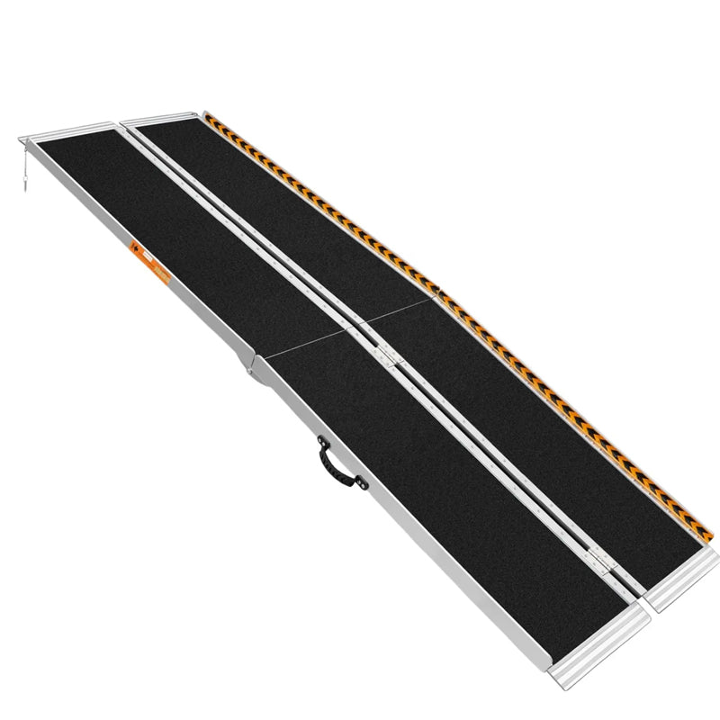 10Ft Wheelchair Loading Ramp Portable Aluminum Non-Skid Folding Handic ...